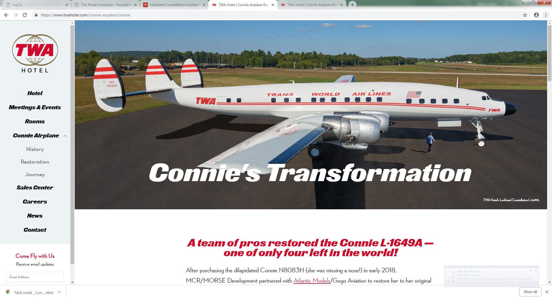 CONNIE ON THE WAY TO TWA HOTEL - The Parker Company